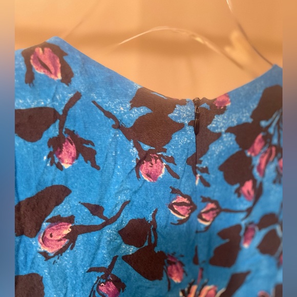 Zara | Dresses | Zara Draped Blue Floral Ruched Mini Dress Nwt | Poshmark